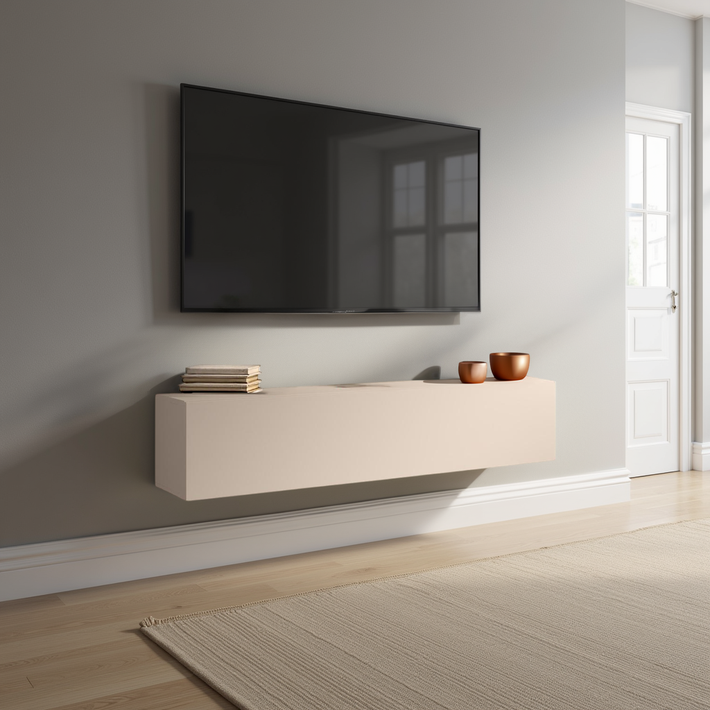 Combo 138cm Floating Wall Hung TV Unit - Cashmere COM-62-11 – FurniComp