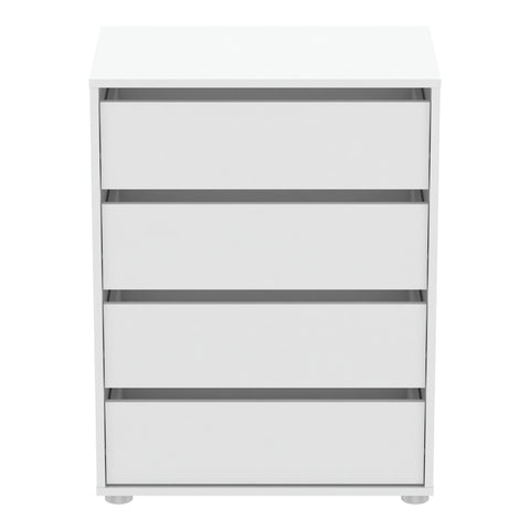 Dallas Universal 4 Drawers Matt White 60cm Large Internal Chest of Dra ...
